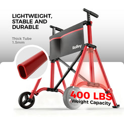 Compact Master 2-Wheel Standard Walker with 2 Glide Skis – Lightweight ...
