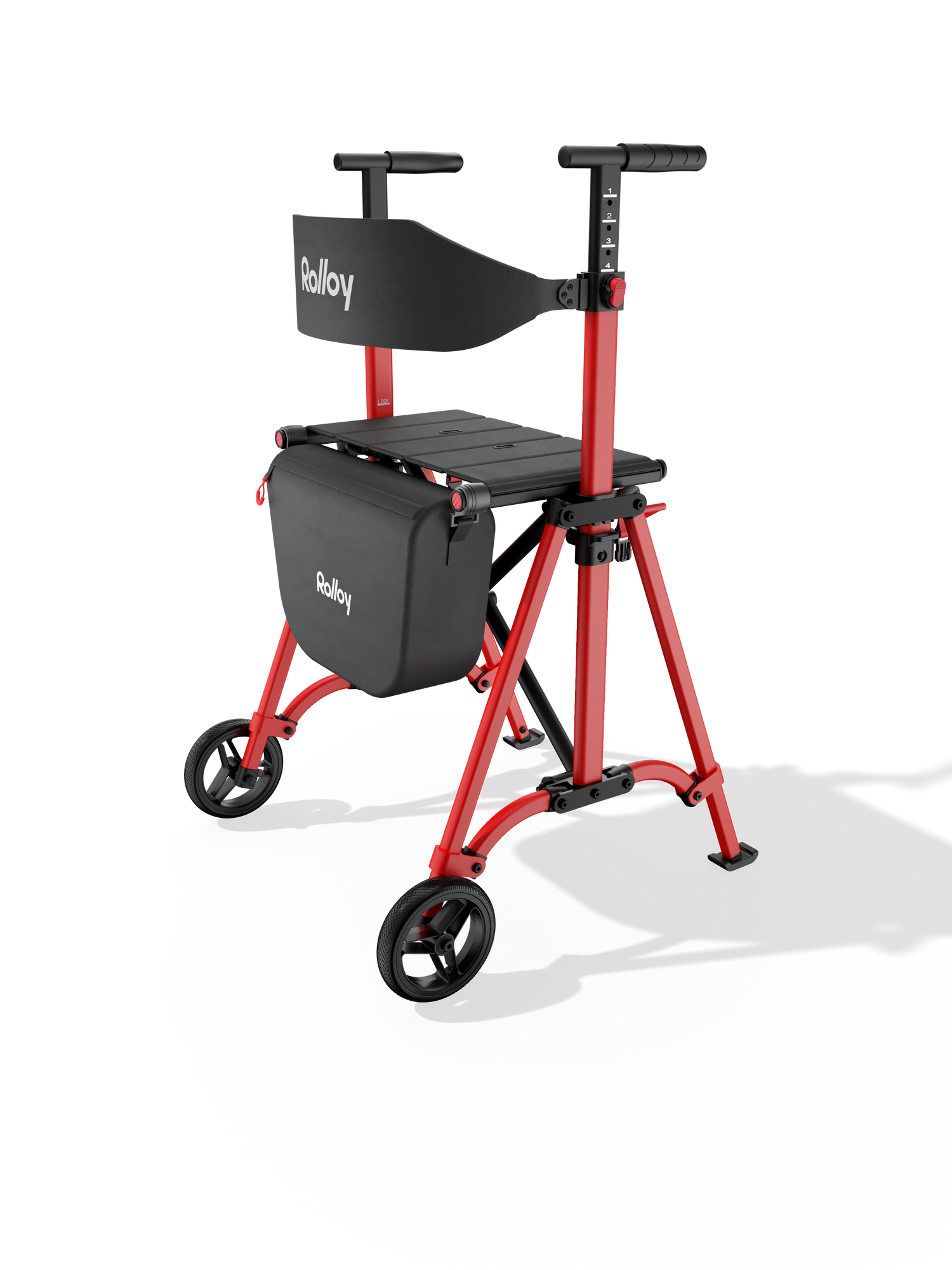 Compact 2-Wheel Walker with Seat & Wheels for Seniors | Rolloy