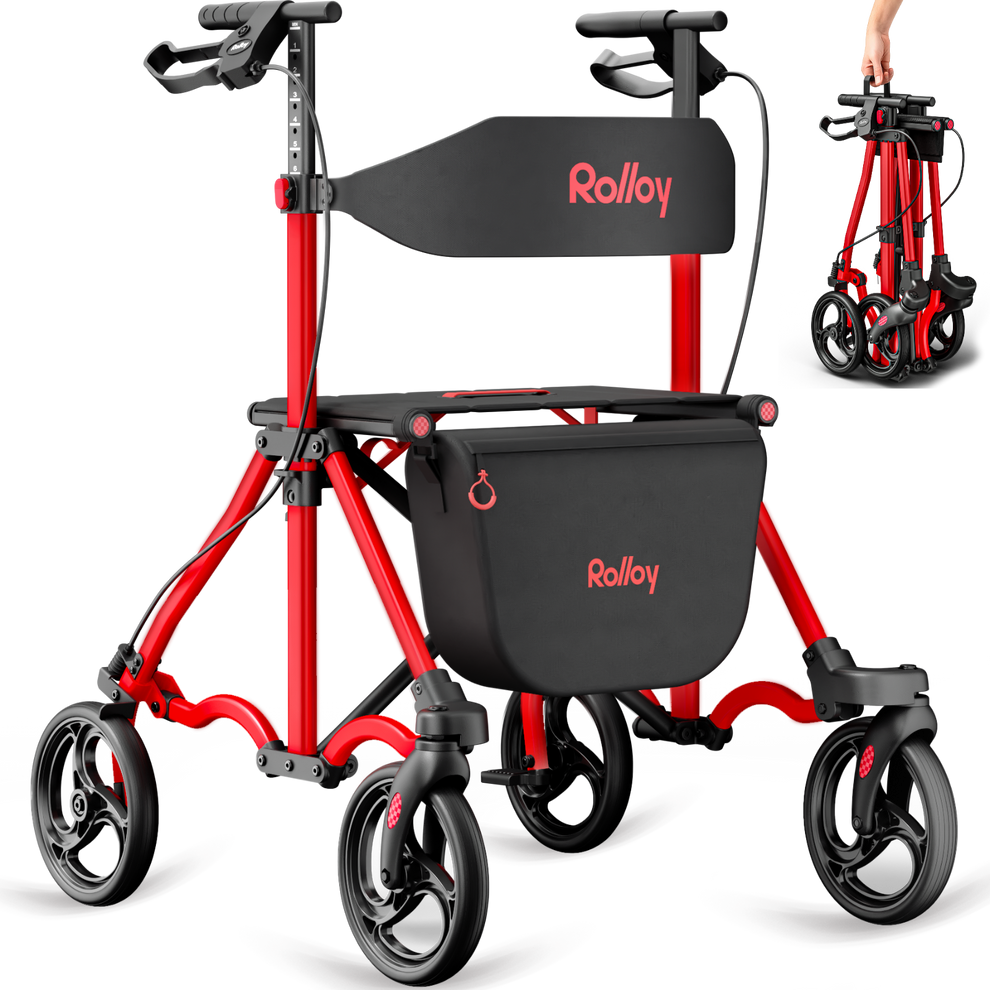 Compact Master Rollator Walker – Rolloy