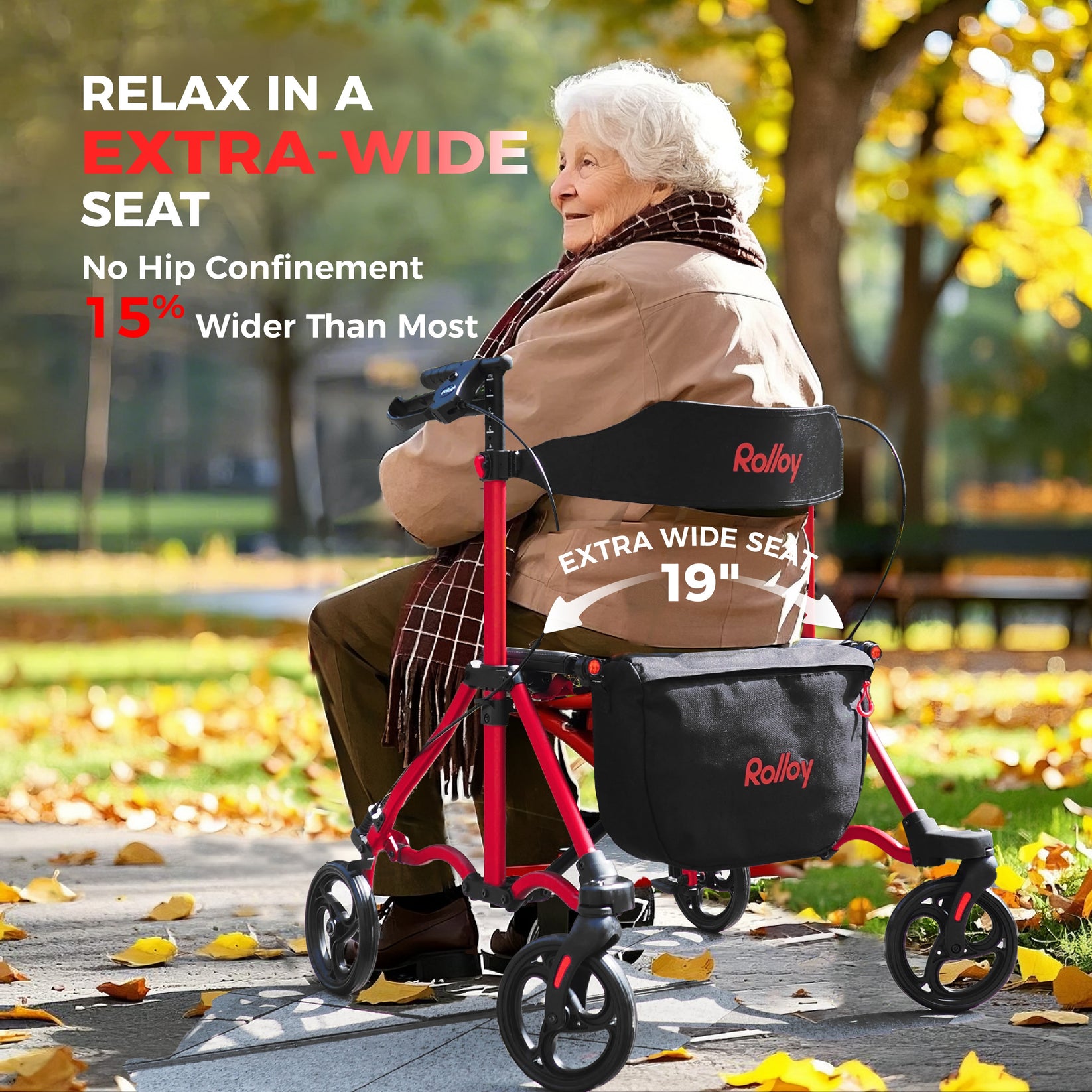 Compact Master Rollator Walker with Seat – Rolloy